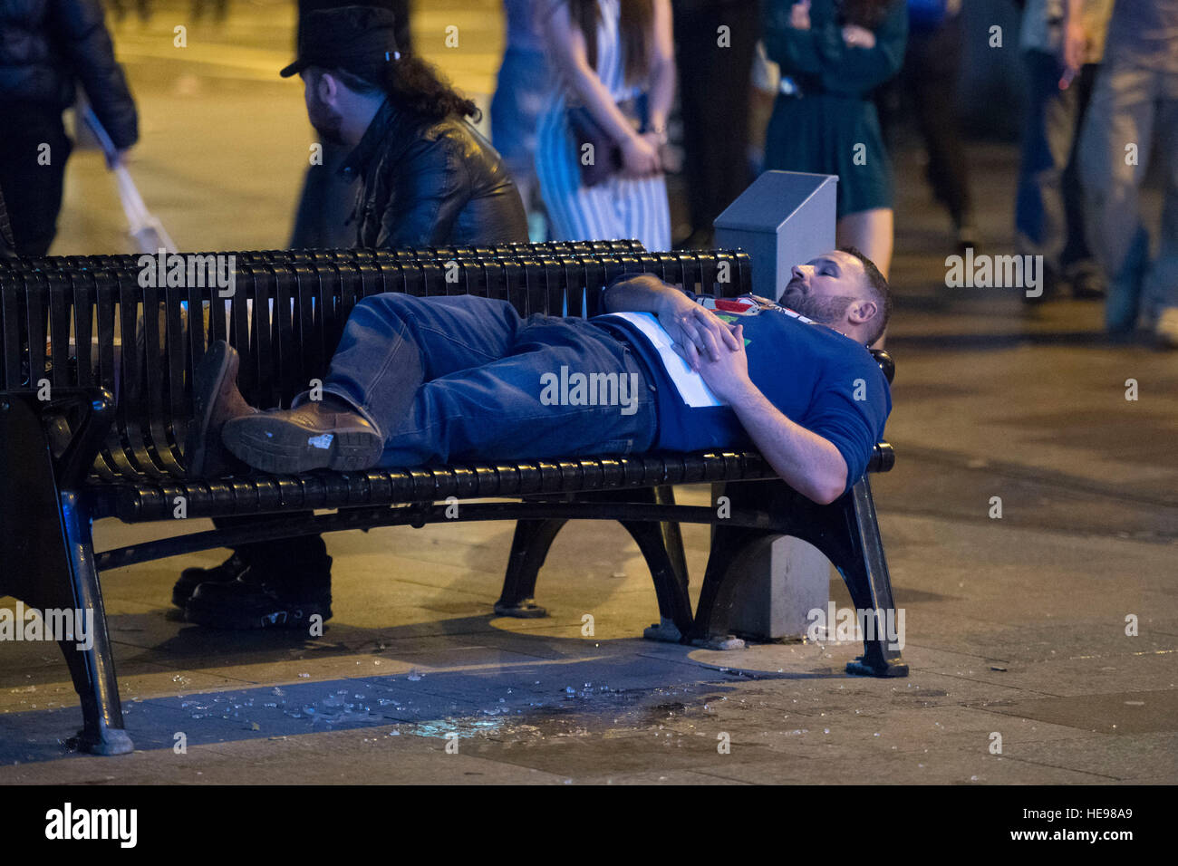 Drunk men on street hi-res stock photography and images - Alamy
