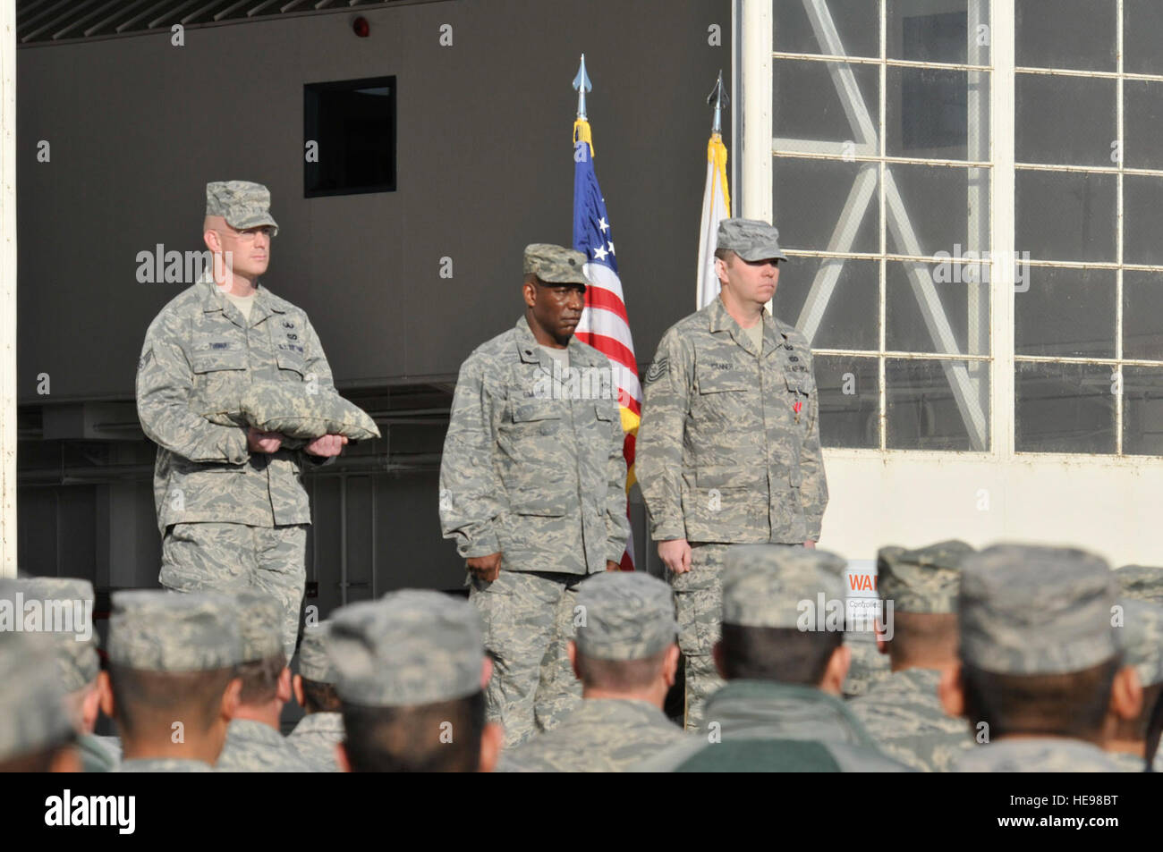 Lt. Col. Jeremy Simmons (center), 144th Civil Engineer Squadron (CES ...