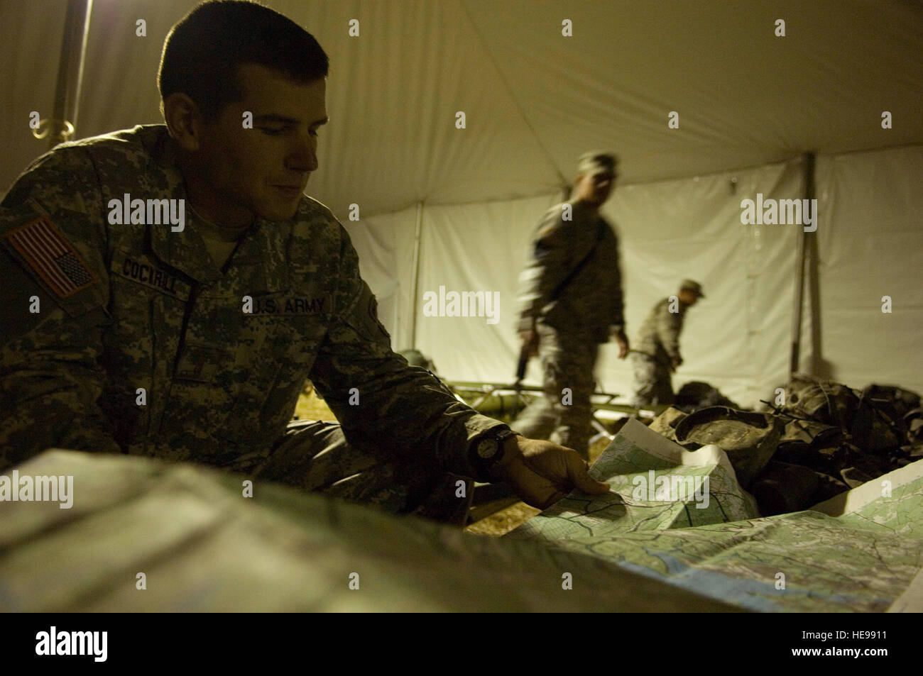 U.S. Army 2Lt. Sean Cockrill from the 2nd Battalion, 30th Infantry ...