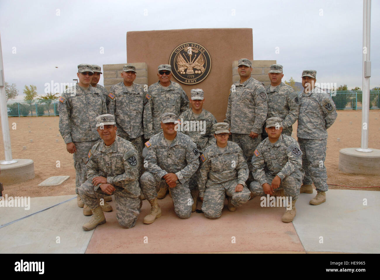 Arizona citizen-soldiers pose following the opening ceremony of the new ...