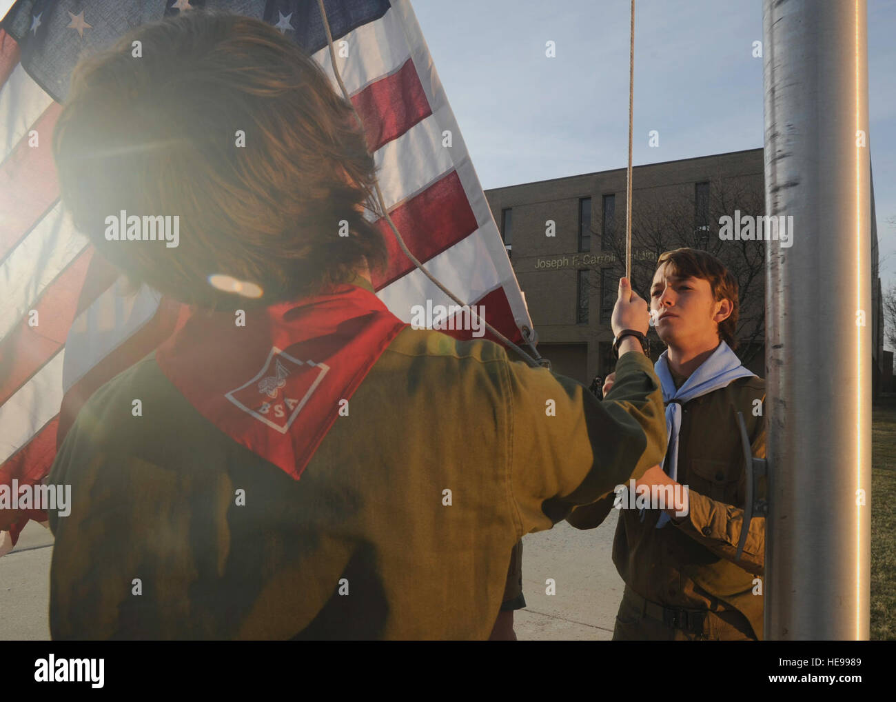 Joint Base Andrews Honor Guard members met with Boy Scouts from Troop ...