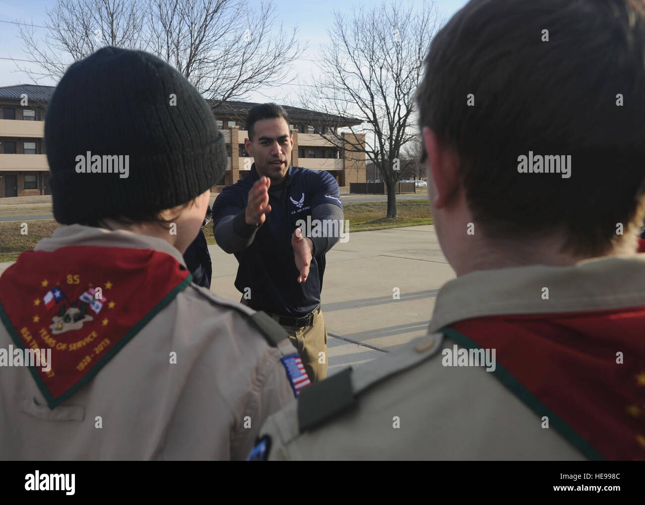 Joint Base Andrews Honor Guard members met with Boy Scouts from Troop ...