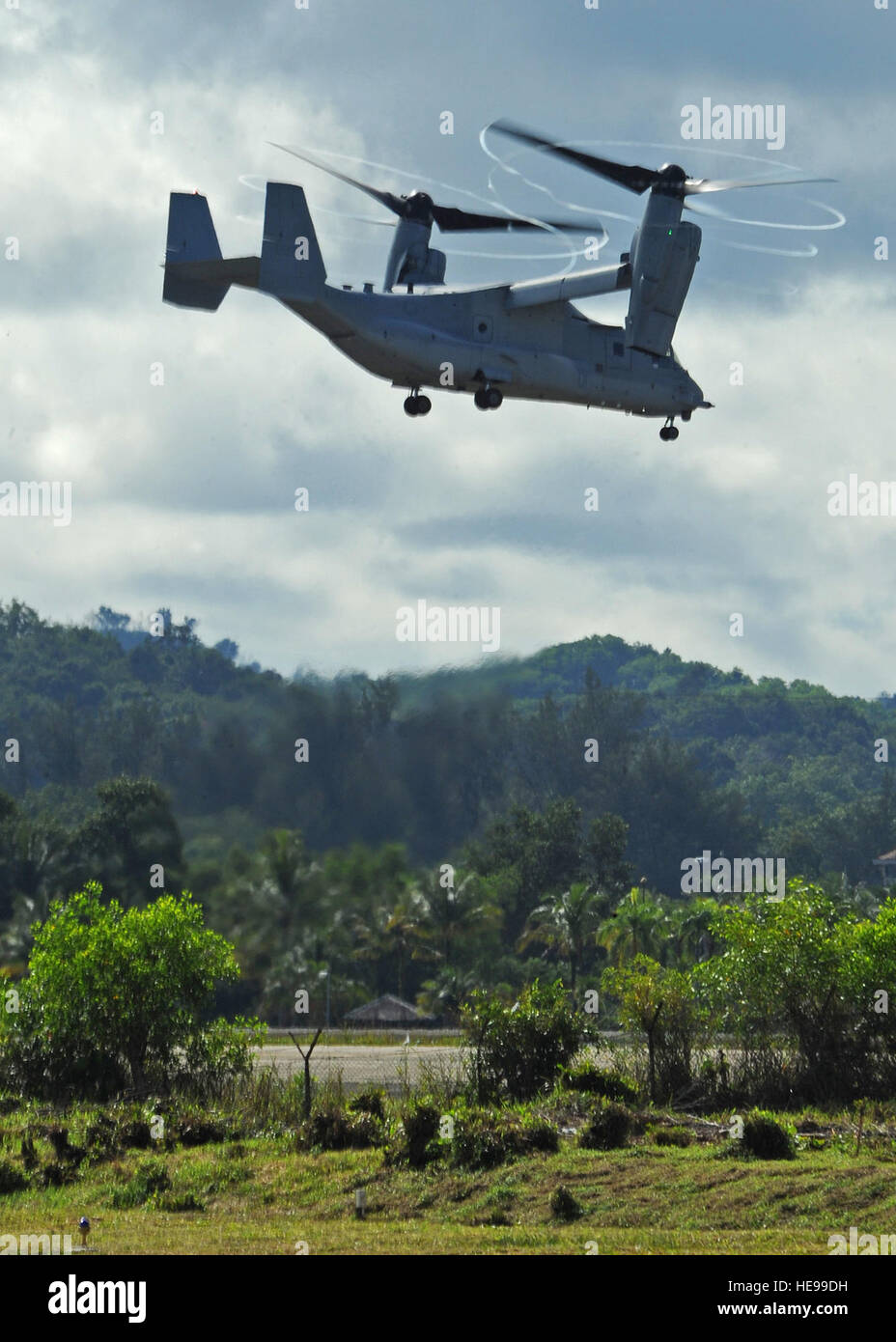 RIMBA AIR BASE, Brunei -- A U.S. Marine Corps MV-22B Osprey prepares to ...
