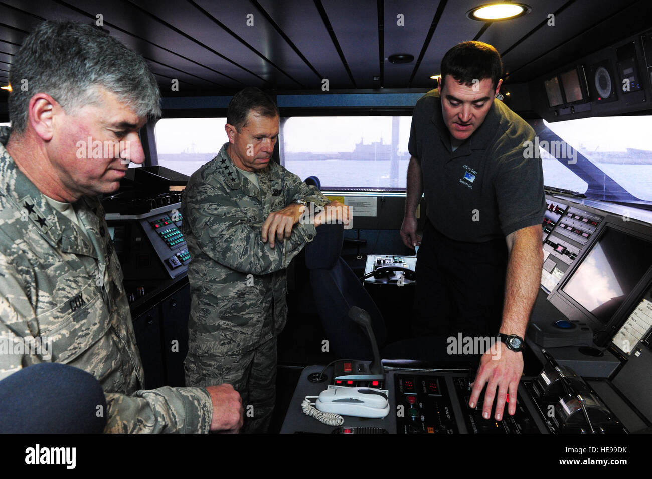 Capt. Nicholas St. Jean, ship's master of High-Speed Vessel Swift (HSV ...