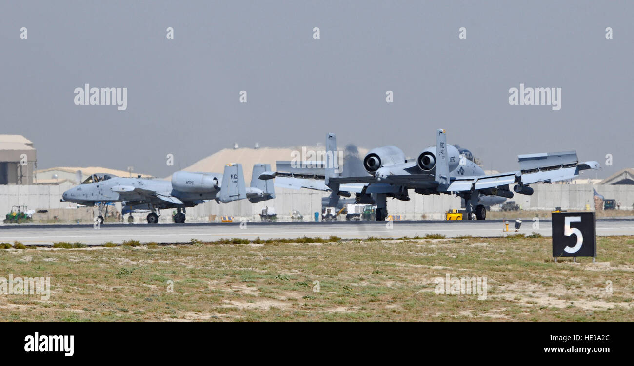 A pair of U.S. Air Force A-10 Thunderbolt II assigned to the 303rd ...