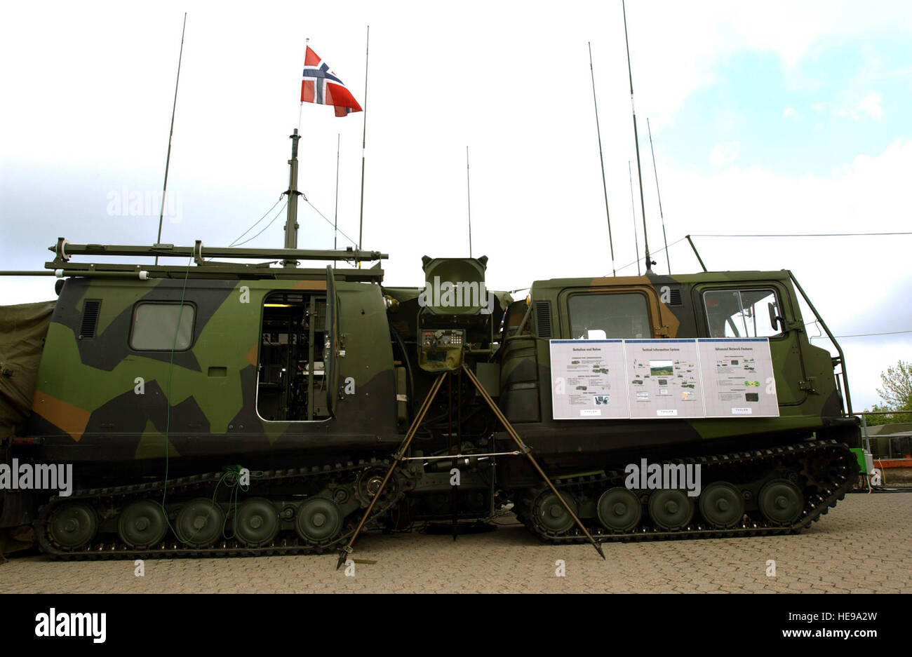A Norwegian Army BV-206D (M1065) full-tracked, articulated command post ...