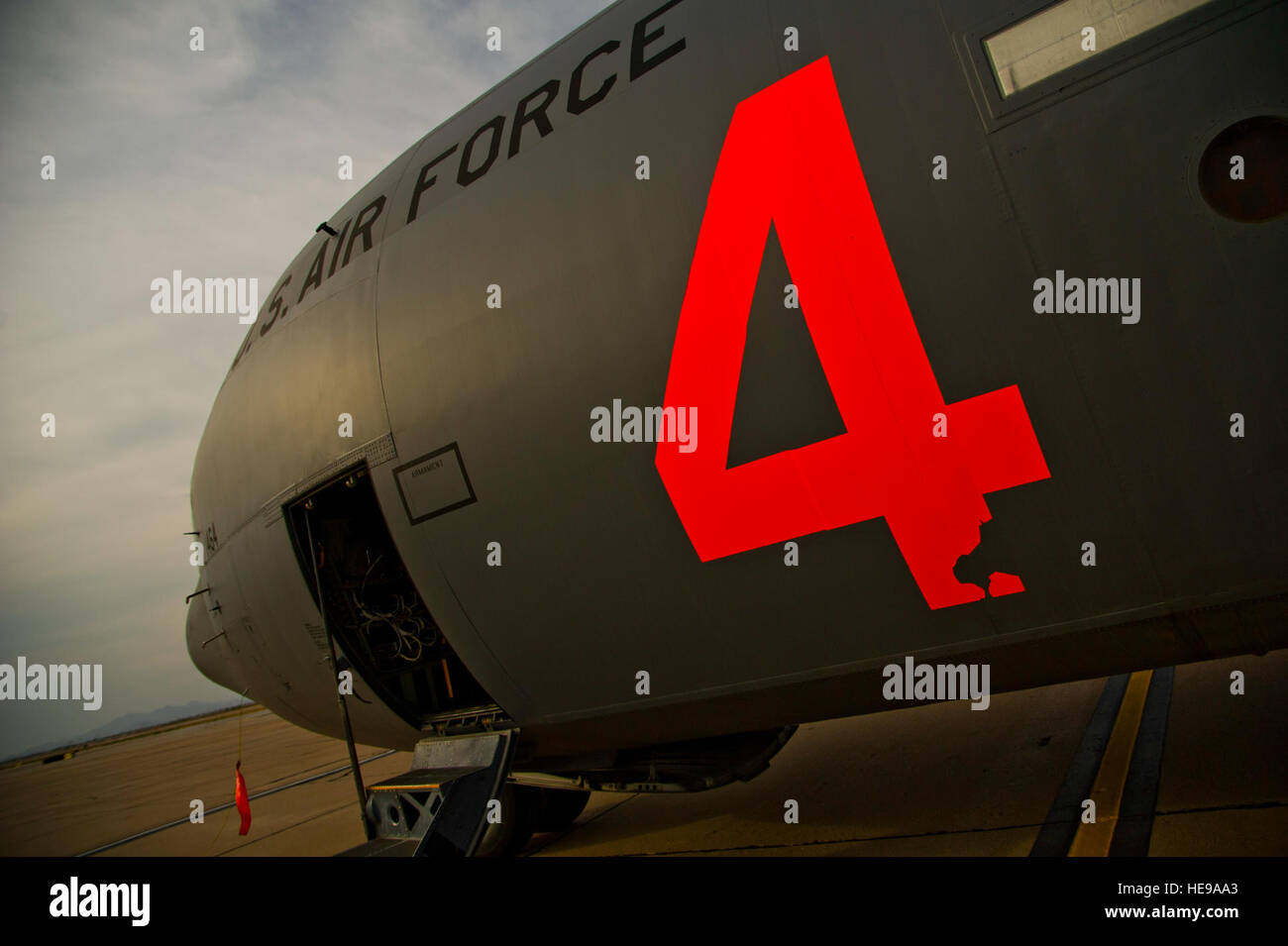 A military C-130, call sign MAFFS 4 from the 146th Airlift Wing ...