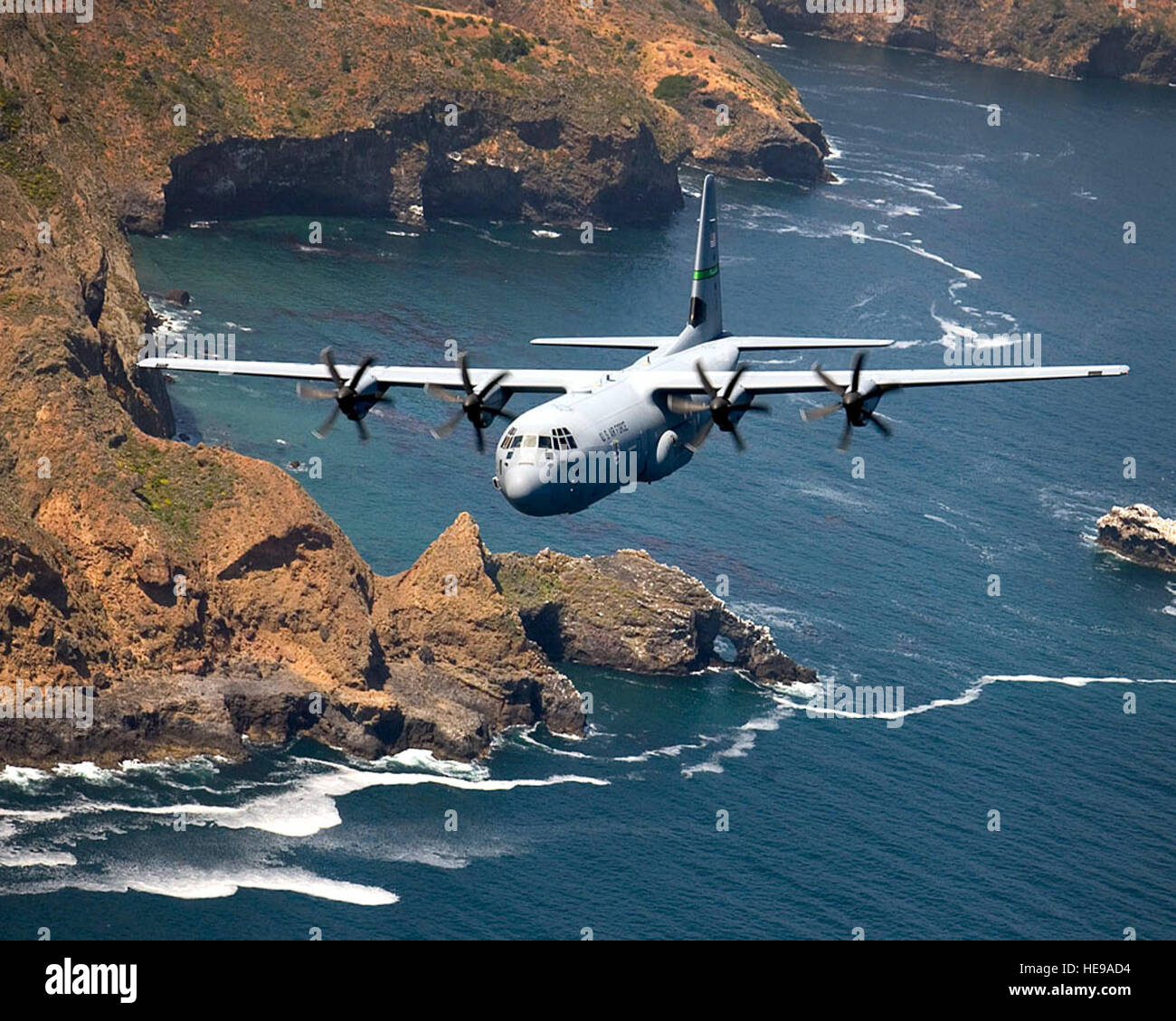 A C-130J Hercules from the Air National Guard's 146th Airlift Wing at ...