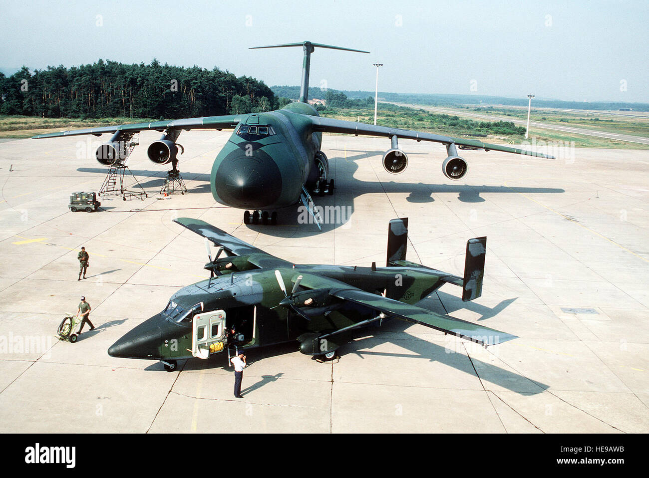 A C-23 Sherpa aircraft from the 10th Military Airlift Squadron and A C ...
