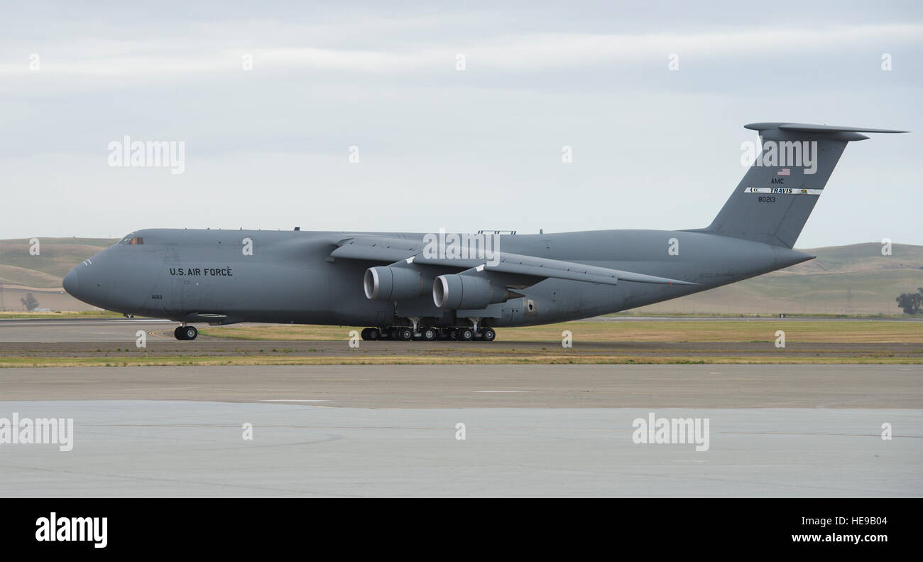 A C-5 Galaxy is photographed at Travis Air Force Base, Calif., May 7 ...