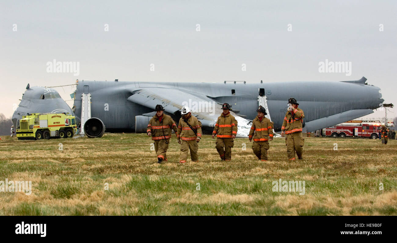 Emergency responders are on the scene of a C-5 Galaxy crash today ...