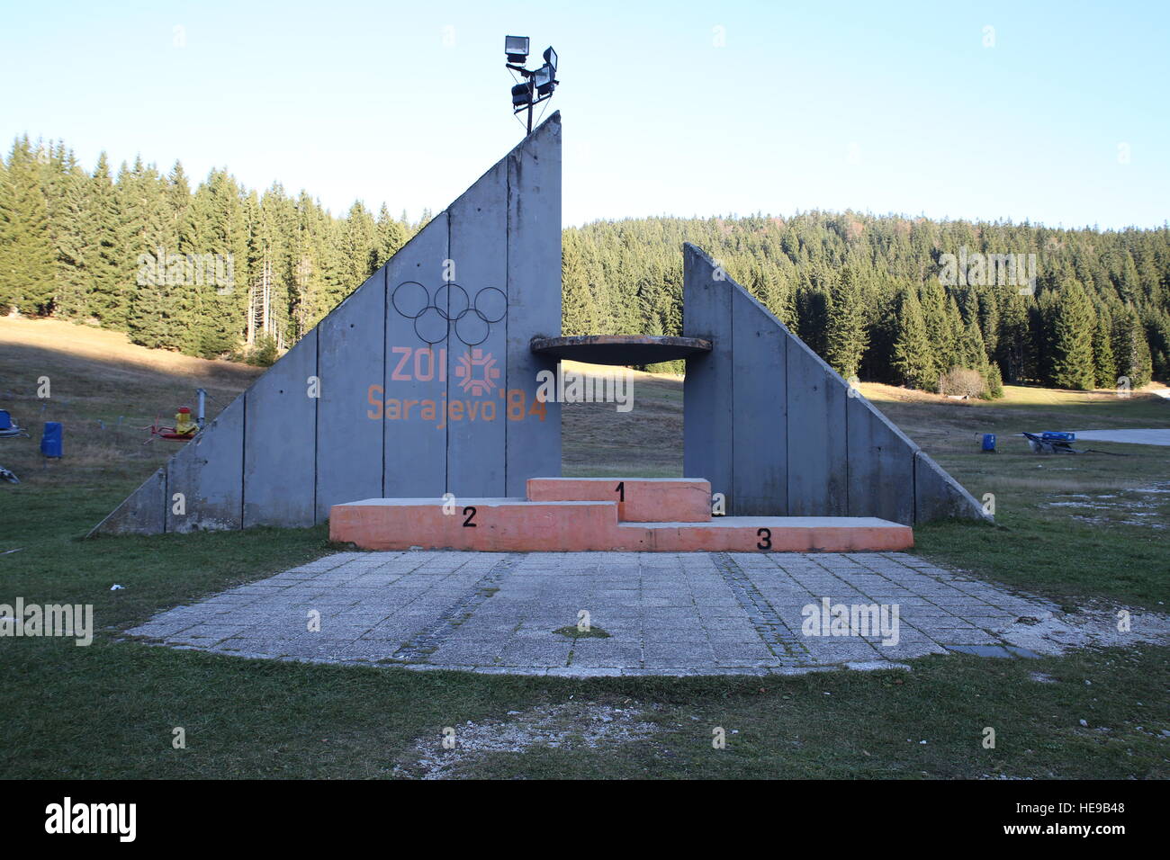 Mount Igman, near Sarajevo, site of the 1984 Winter Olympic Games, with ...