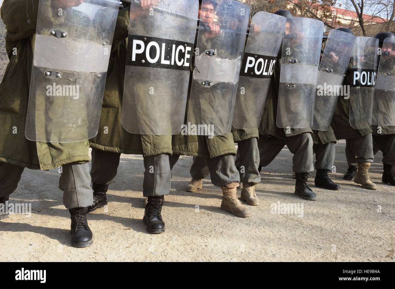100117-F-7367Y-018 KABUL- Cadets perform riot control training at the ...