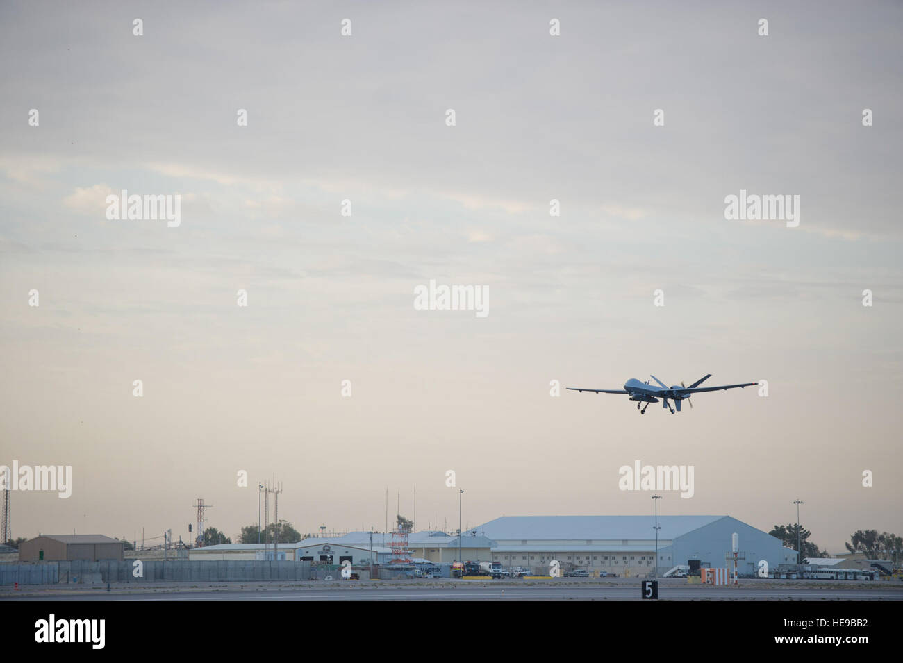 An MQ-9 Reaper with an extended range modification from the 62nd ...