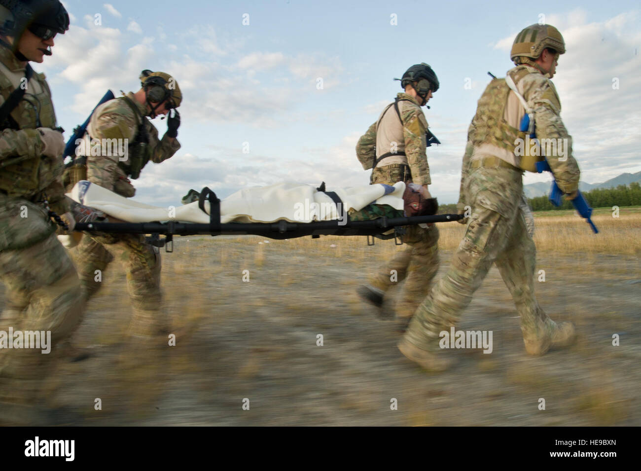 U.S. Air Force pararescuemen also known as PJs (para-jumpers) from the ...