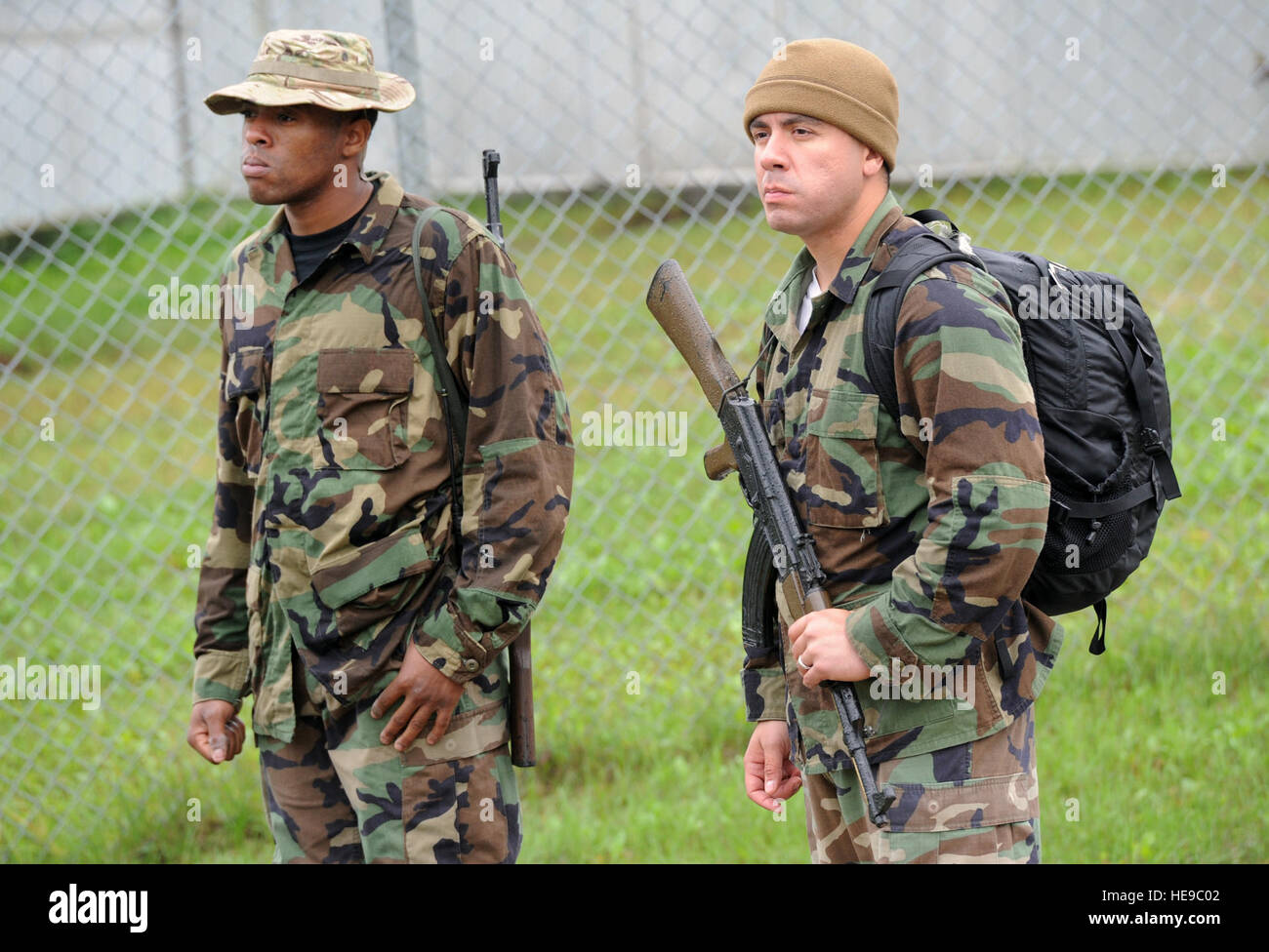 Two soldiers assigned to the 1st Squadron (Airborne), 40th Cavalry ...