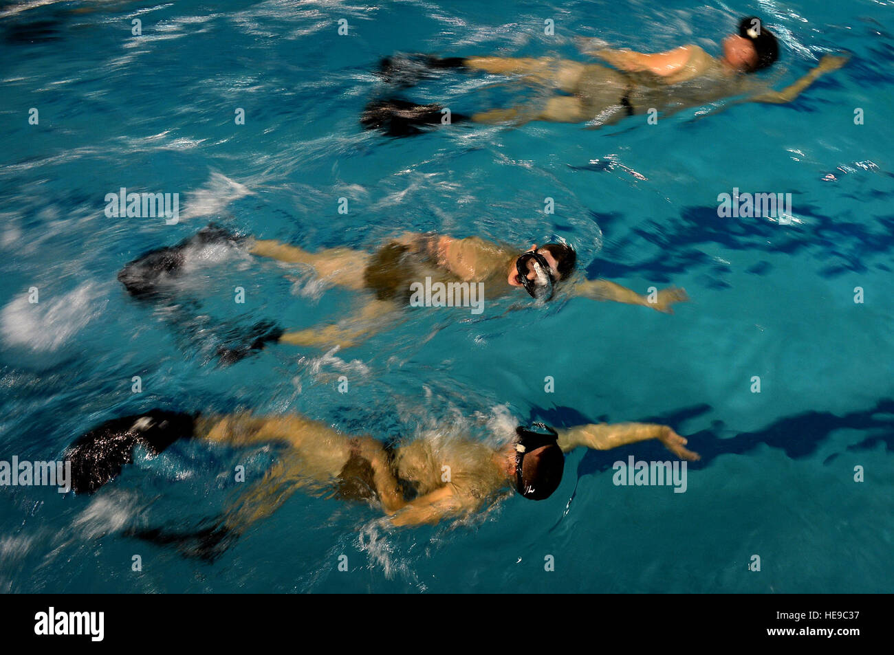 U.S. Air Force Combat Control trainees assigned to Operating Location C ...