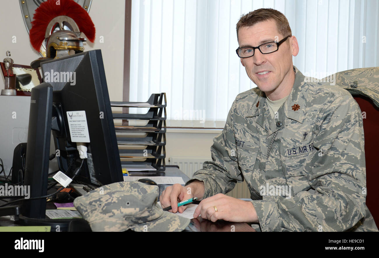 U.S. Air Force Chaplain Maj. Randy Croft, chaplain, 100th Air Refueling ...