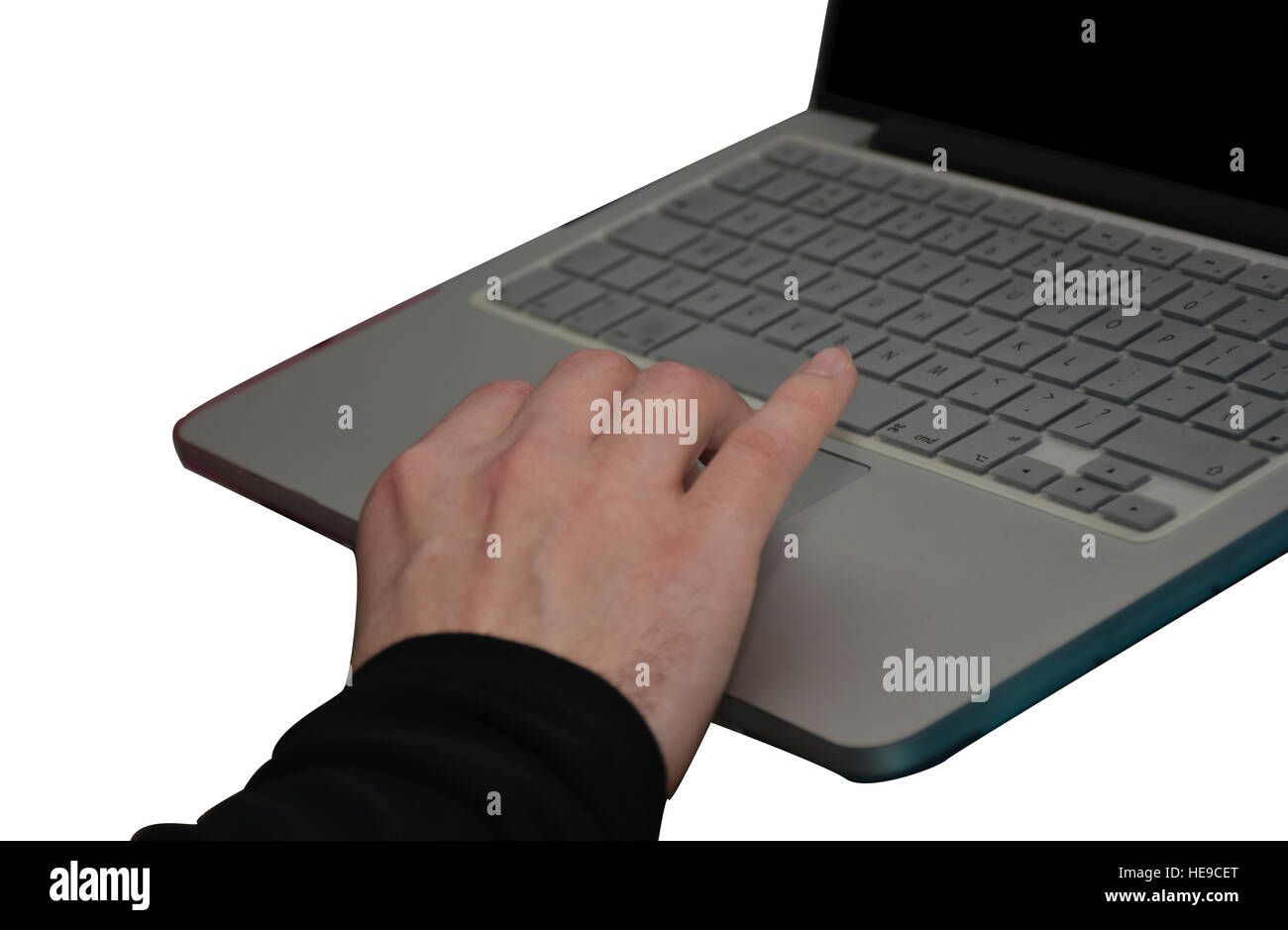 hand use computer Stock Photo - Alamy