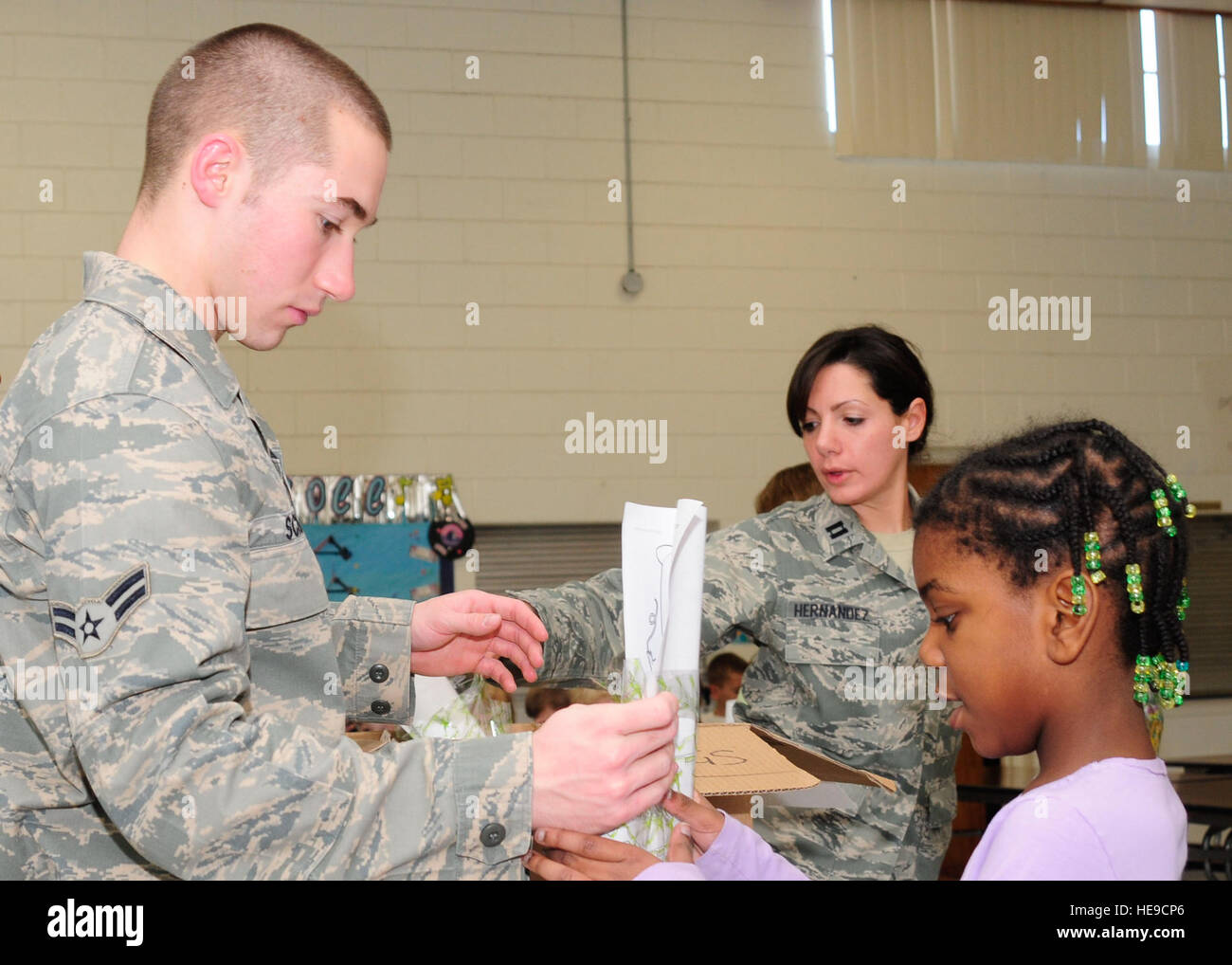 Airman 1st Class Christopher Schaaf and Capt. Alexandra Hernandez, from ...