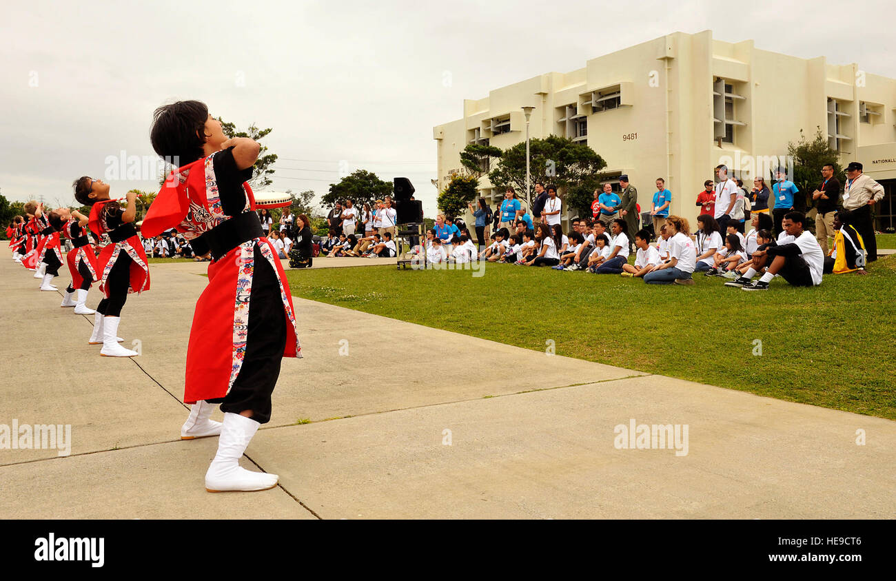 Members of Fire Bird Taiko Club from Amelia Earhart Intermediate School ...