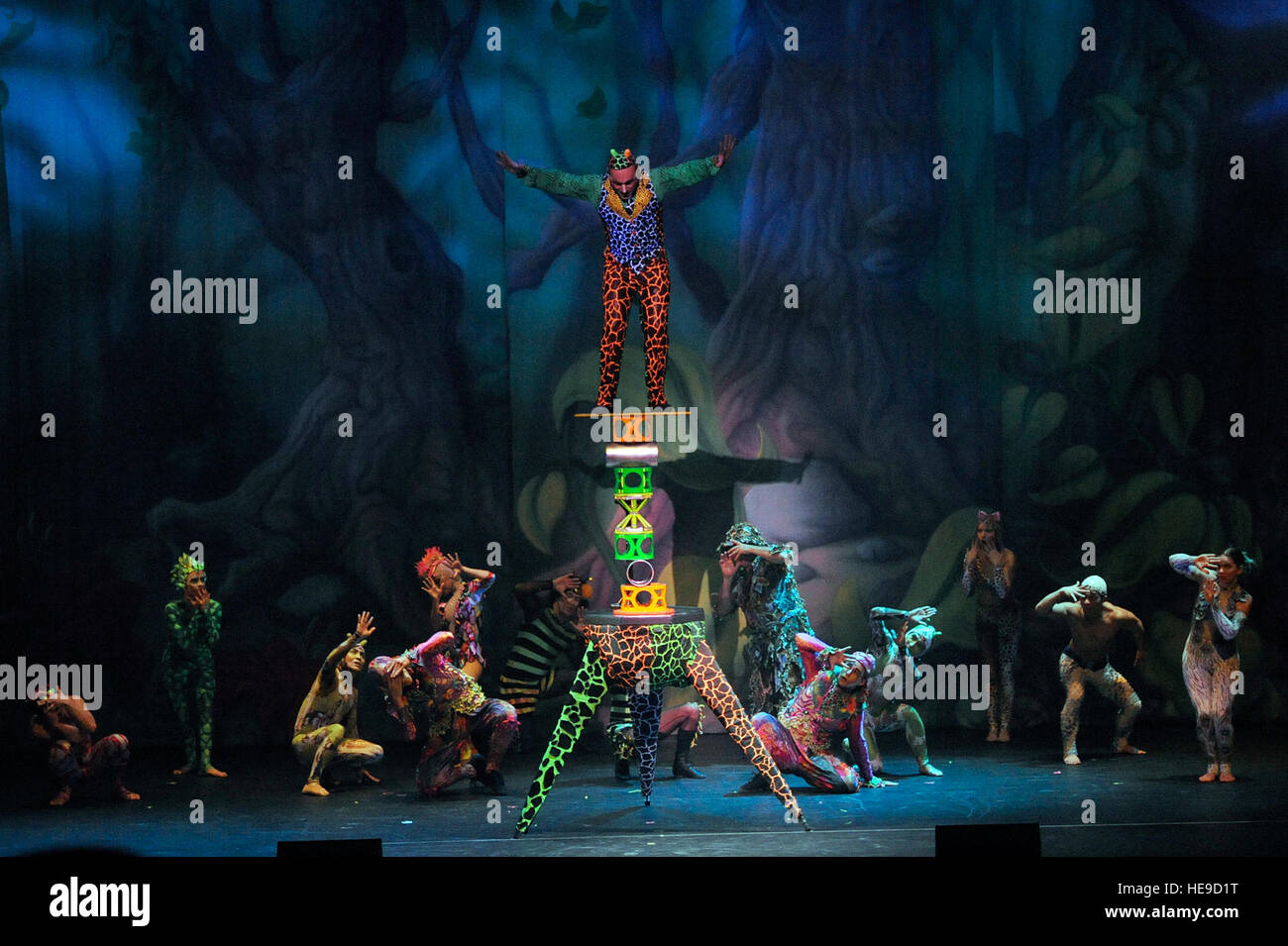 MISAWA CITY, Japan - Performers end the Cirque Dreams Jungle Fantasy ...