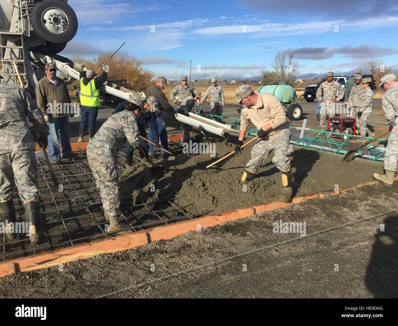 Airmen from the 92nd Civil Engineer Squadron at Fairchild Air Force ...