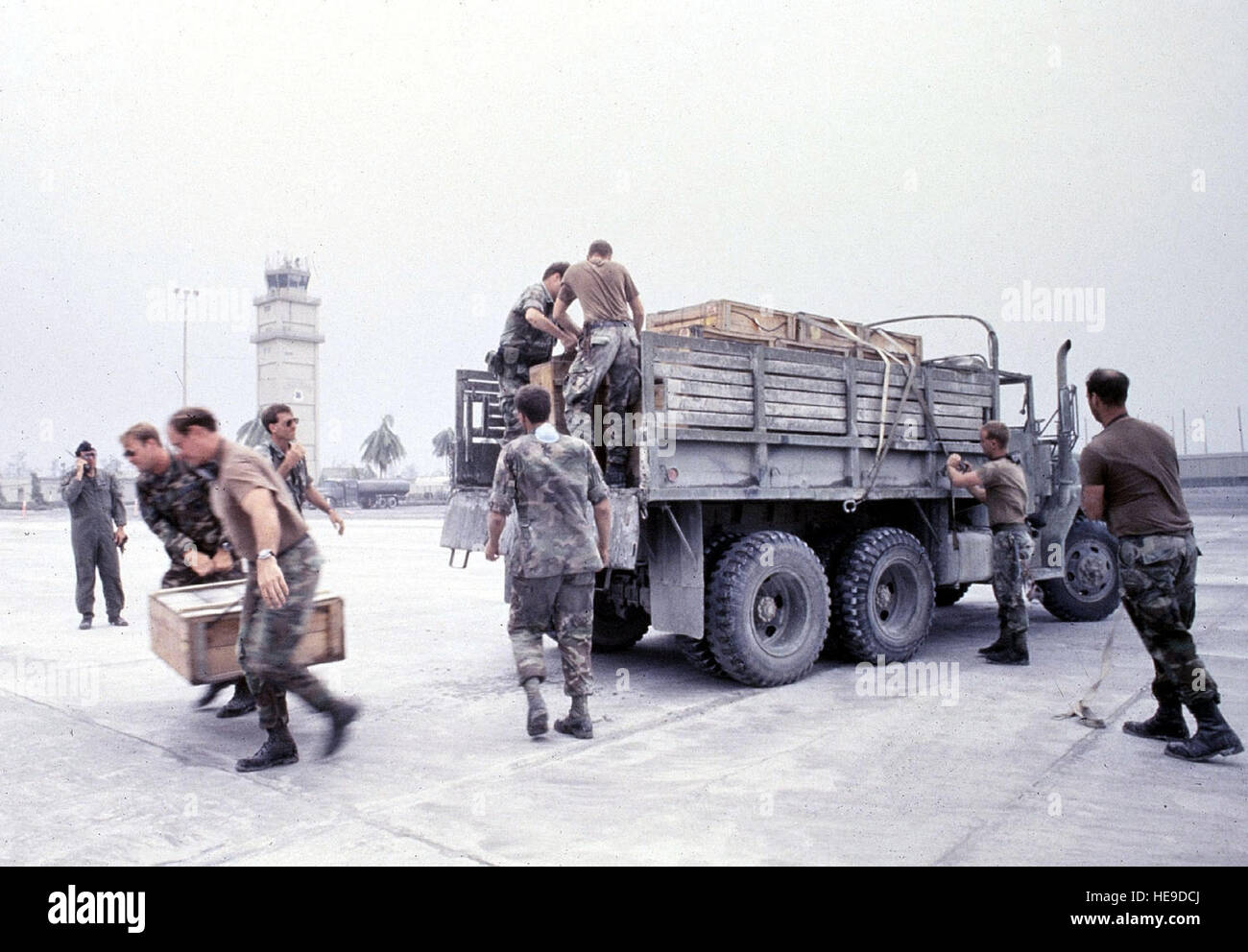 In 1991 U.S. Air Force and Marine personnel Clark Air Base, Philippines ...