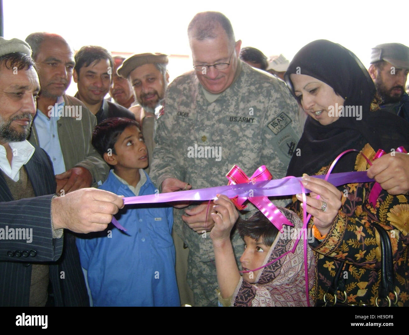 Said Ali Akbar, Surkh Rod District sub-governor (left), U.S. Army Maj ...