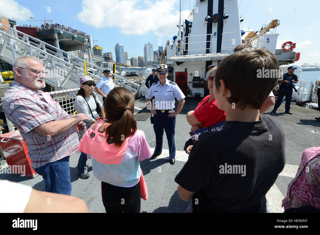 Ensign Aileen Fagan, stationed aboard the Coast Guard Cutter Active, a ...