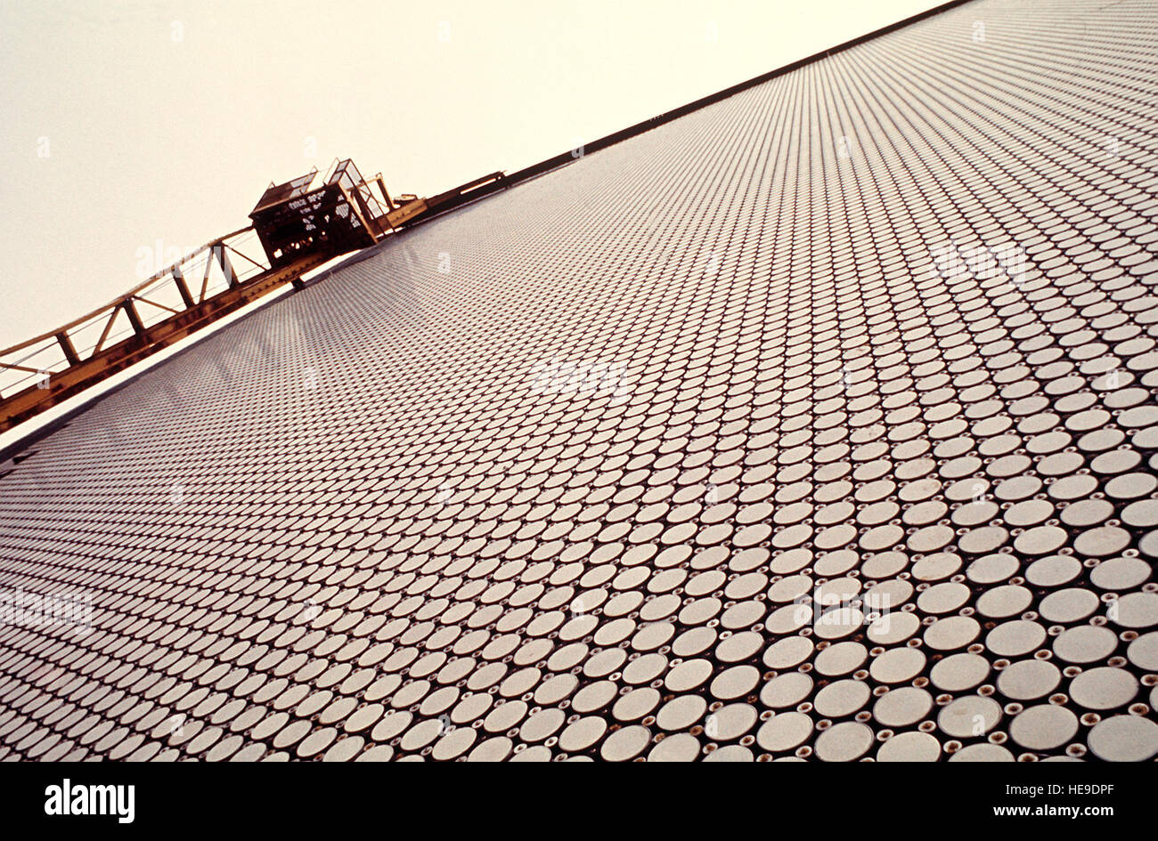 The face of the COBRA DANE phased-array radar system which contains ...