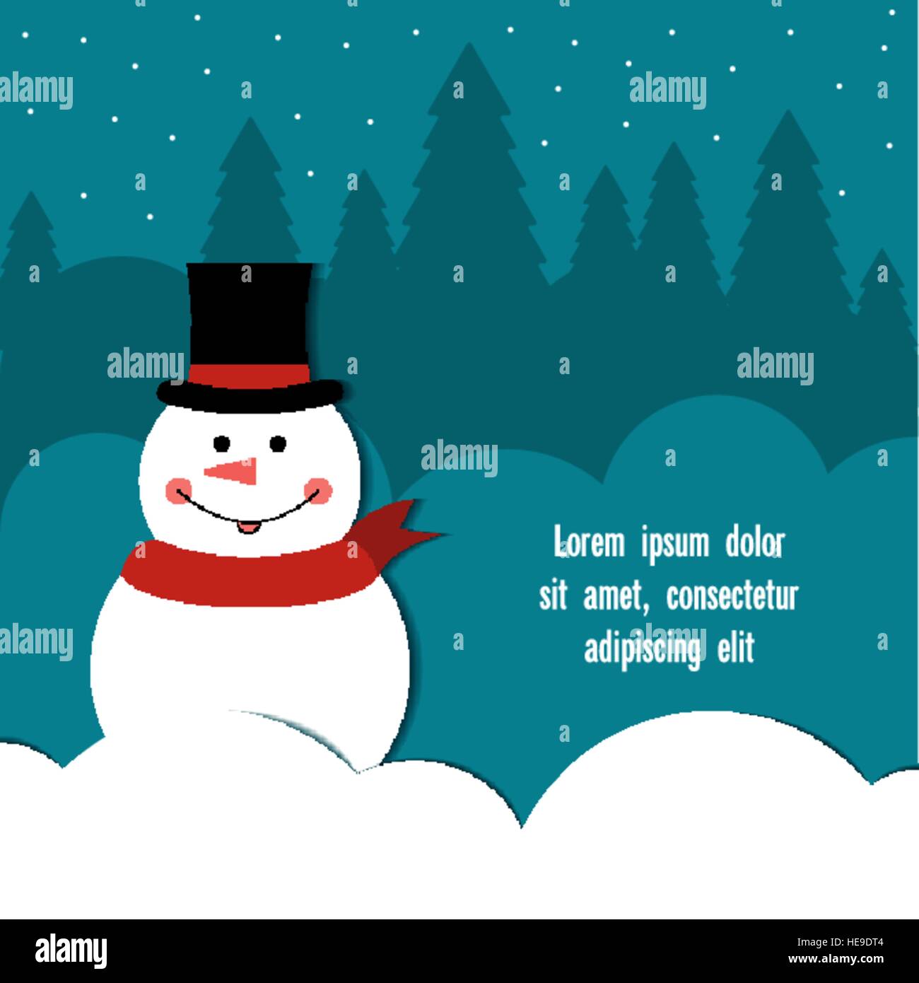 Snowman with top hat hi-res stock photography and images - Alamy