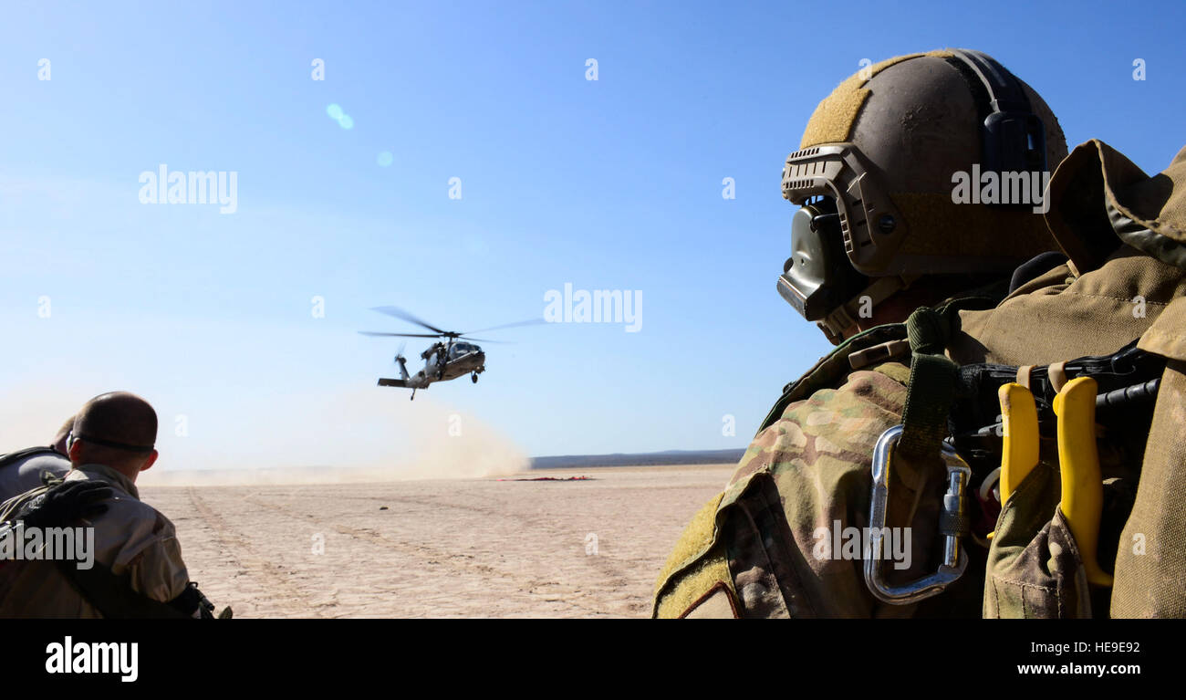 An HH-60G Pave Hawk, 303rd Expeditionary Rescue Squadron (ERQS) comes ...