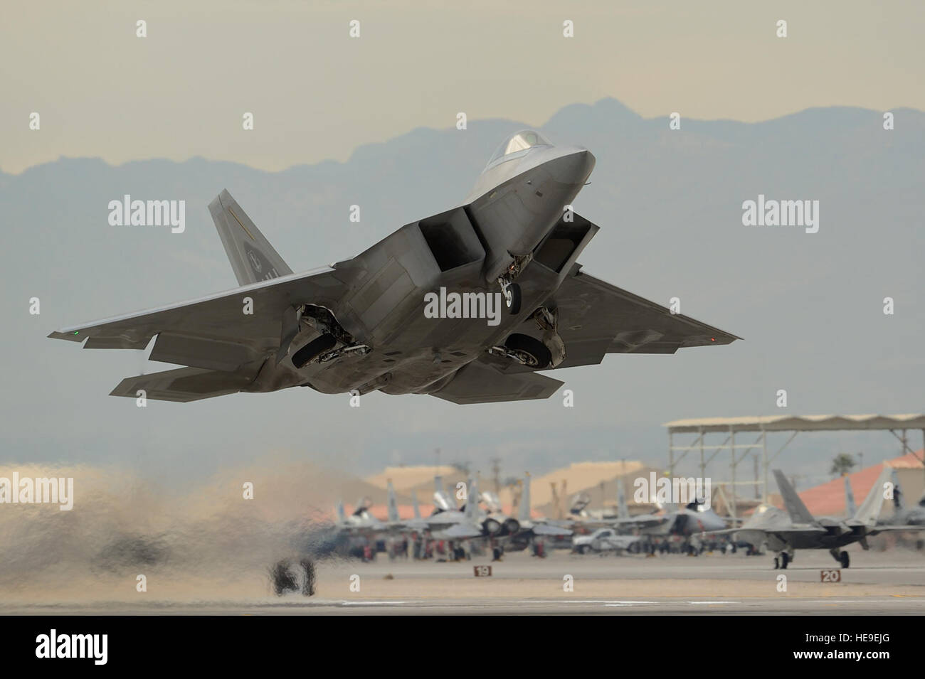 An f 22 raptor from nellis air force base hi-res stock photography and ...