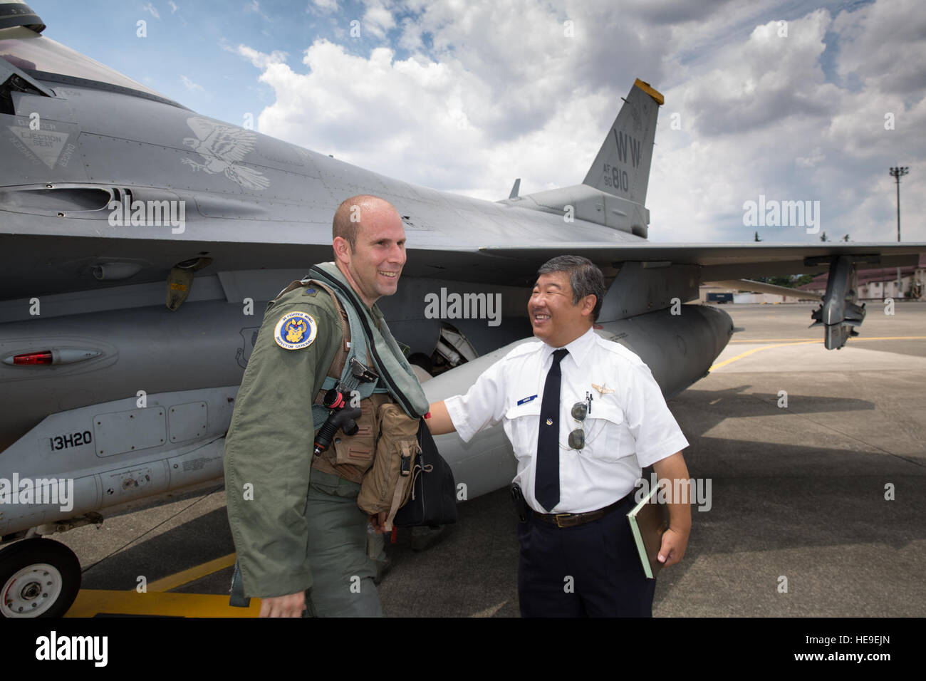 Lt. Col. Kevin Lord, 35th Fighting Wing inspector general, and Keita ...