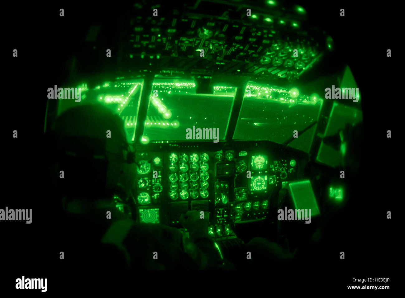 Capt. Andrew Reinhart and Lt. Col. Anthony Determan use their night ...