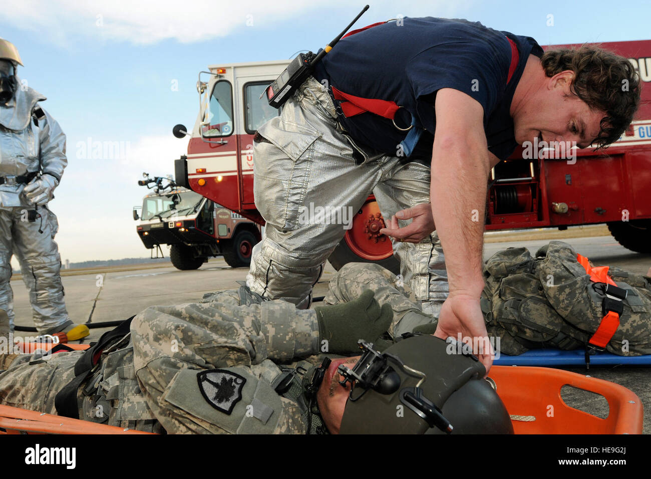 Lt. Keith Wingard, a firefighter with the 169th Civil Engineering ...