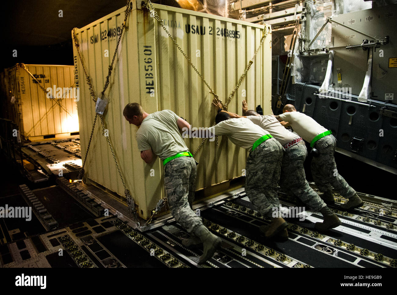 Airmen part of the Joint Task Force-Port Opening team of the 621st ...