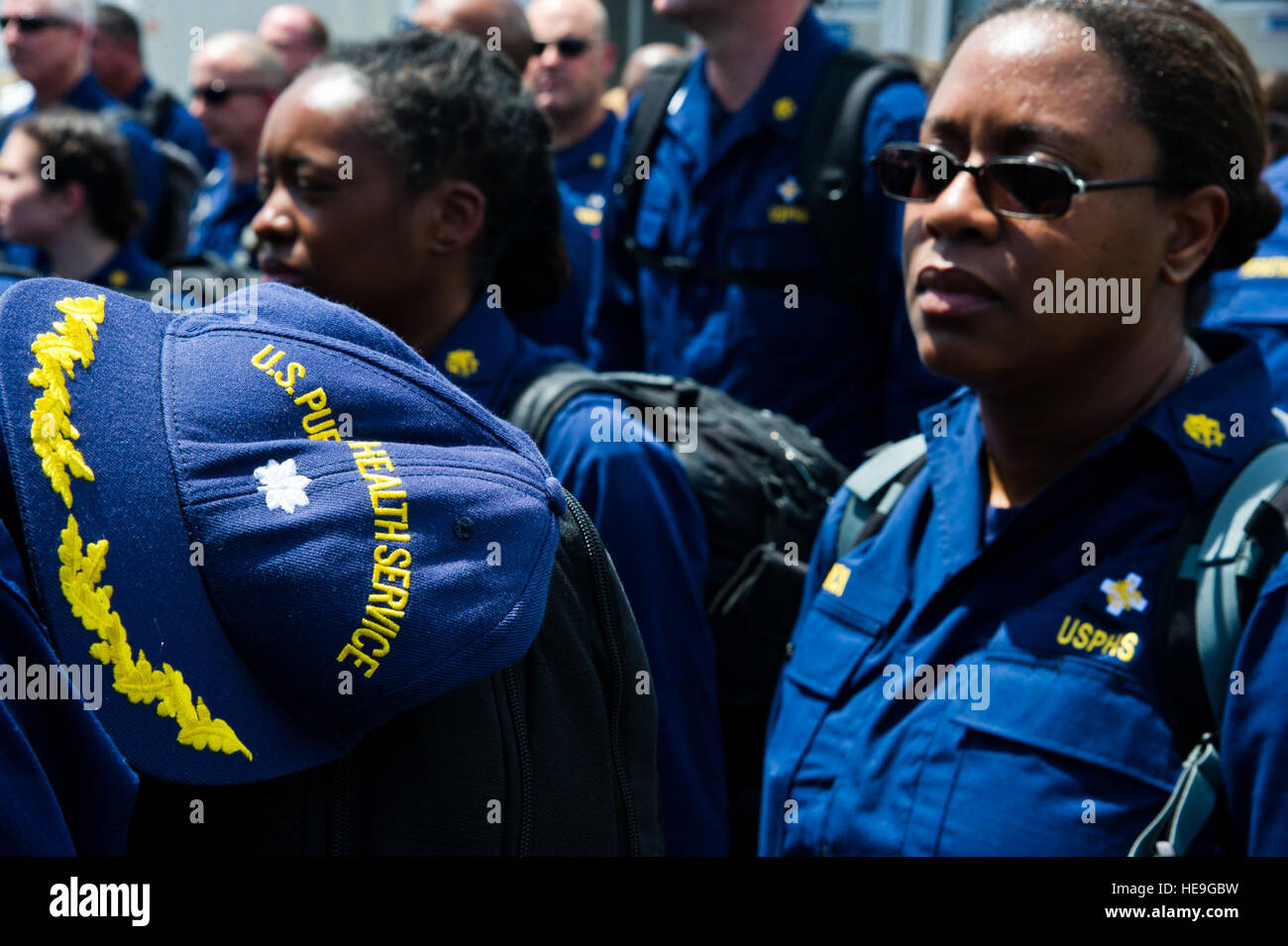 Members of the U.S. Public Health Service arrive here, during Operation ...