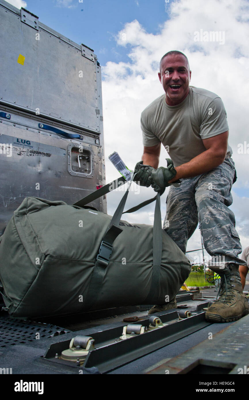 U.S. Air Force Senior Master Sgt. Nathan Kilcollins, an air traffic ...