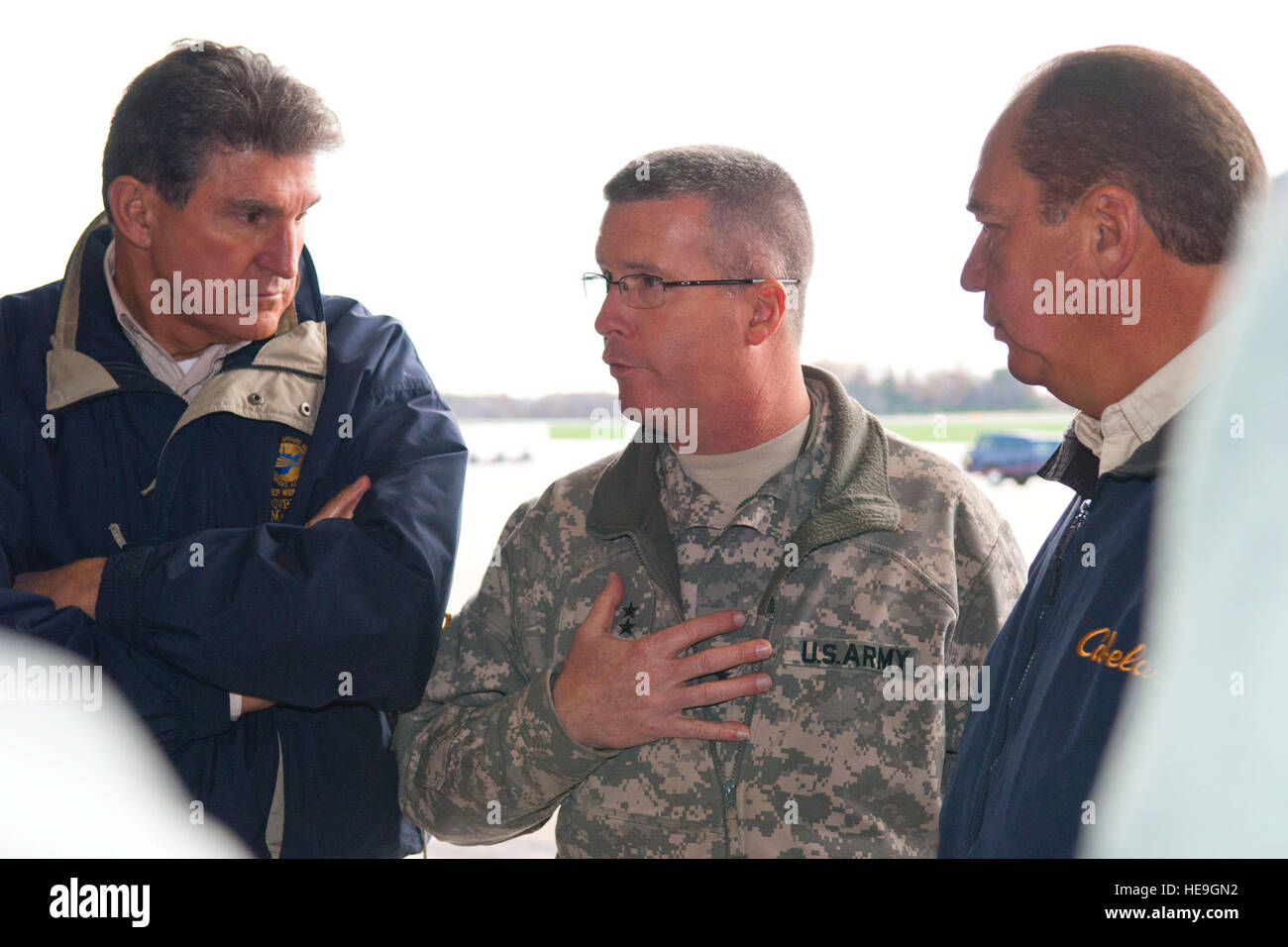 U.S. Senator Joe Manchin, D-W.Va, Major Gen. James Hoyer, adjutant ...