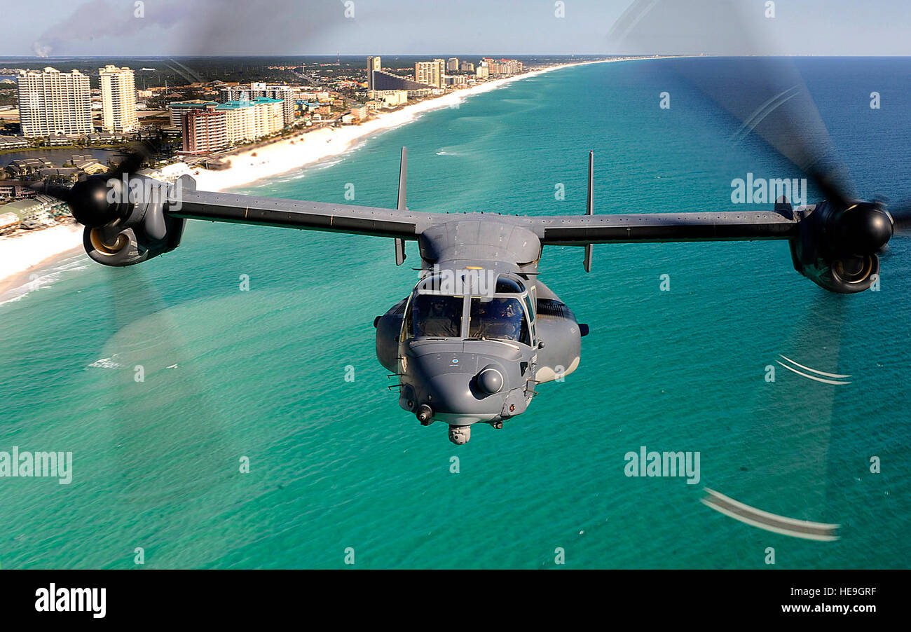 A CV-22 Osprey aircraft from the 8th Special Operations Squadron at ...