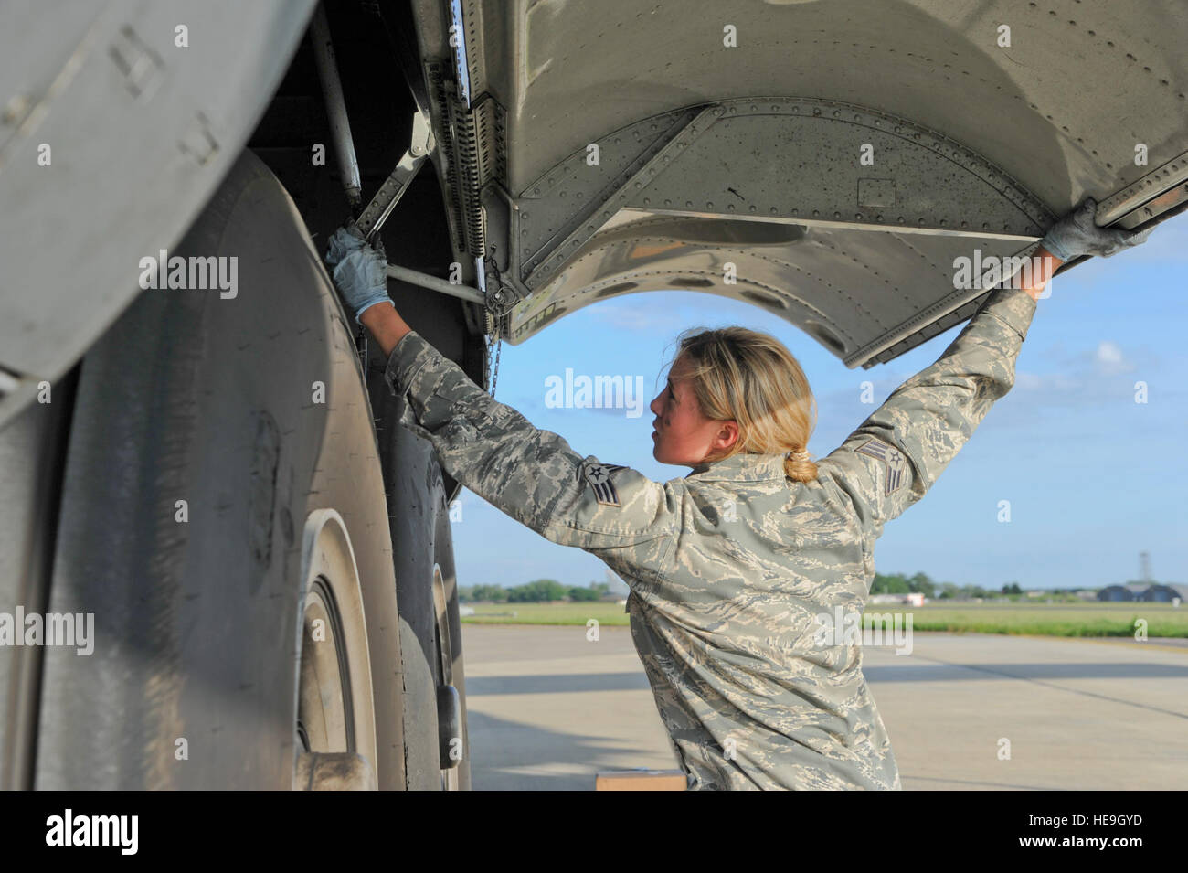 A C-130 Hercules crew chief from the 152nd Aircraft Maintenance ...