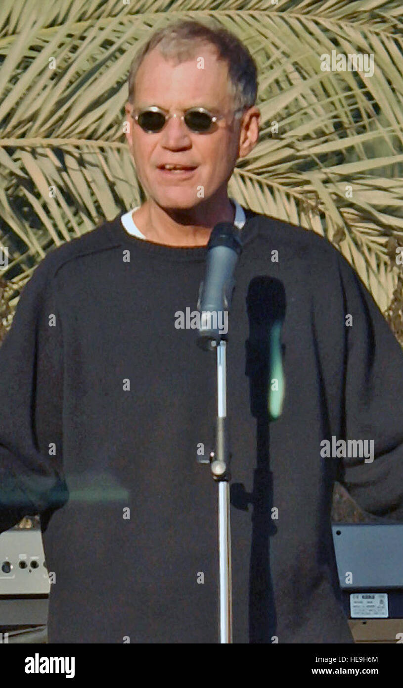 David Letterman, host of the Late Show, entertains coalition forces at ...
