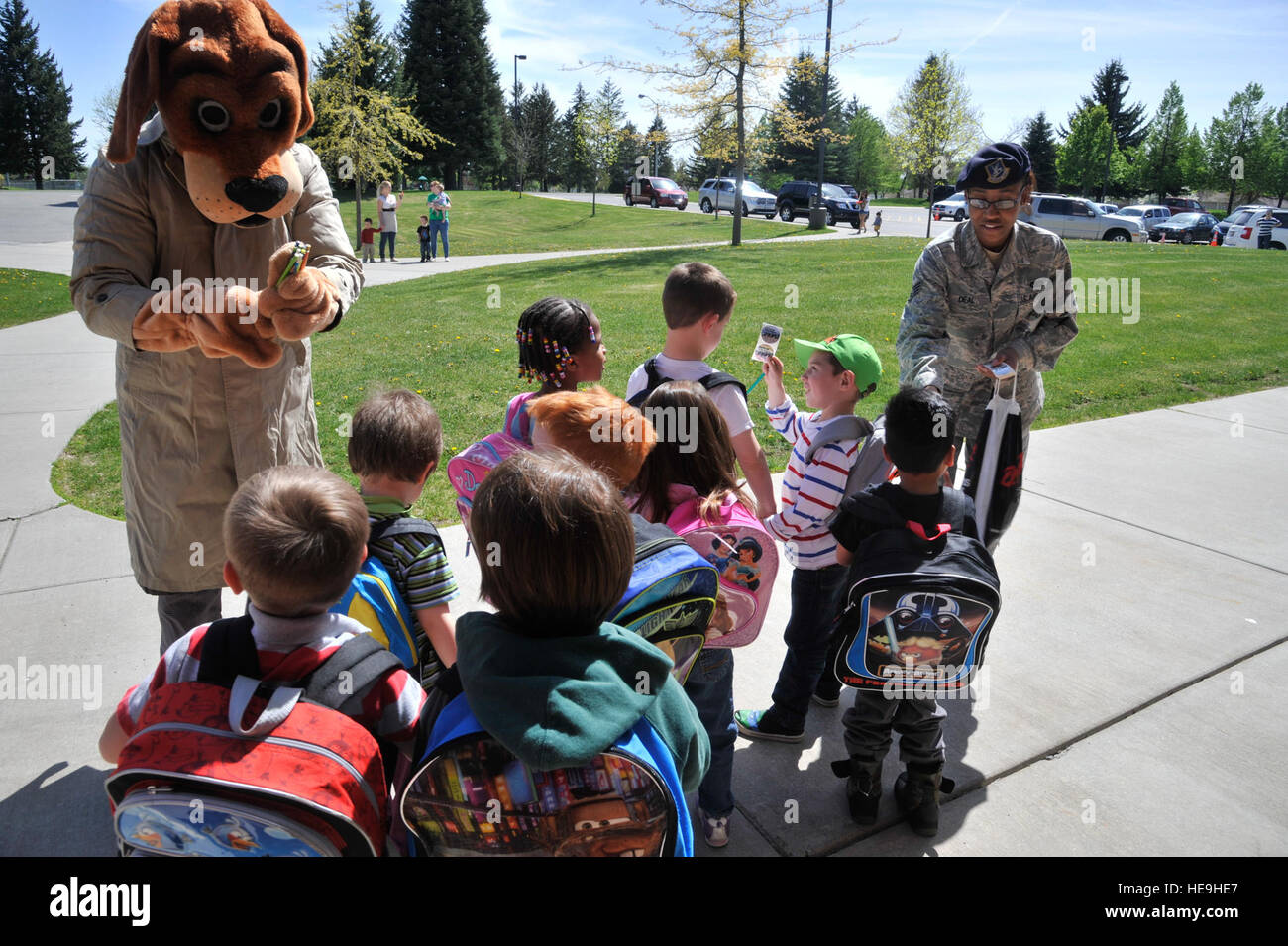 Scruff McGruff, the Crime Dog, and Staff Sgt. Denine Deal pass out ...