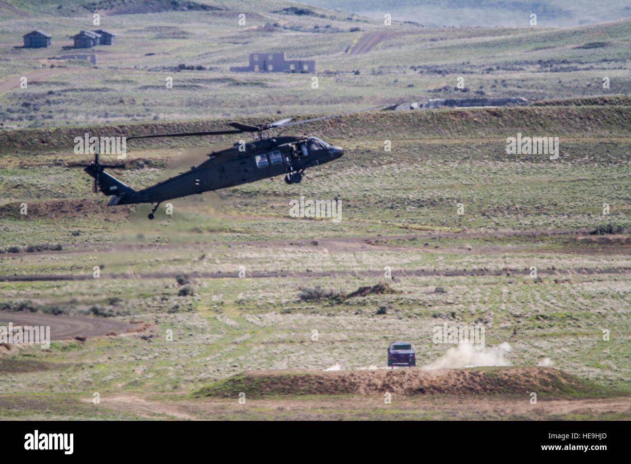 A U.S. Army UH-60M Black Hawk helicopter crew assigned to 16th Combat ...
