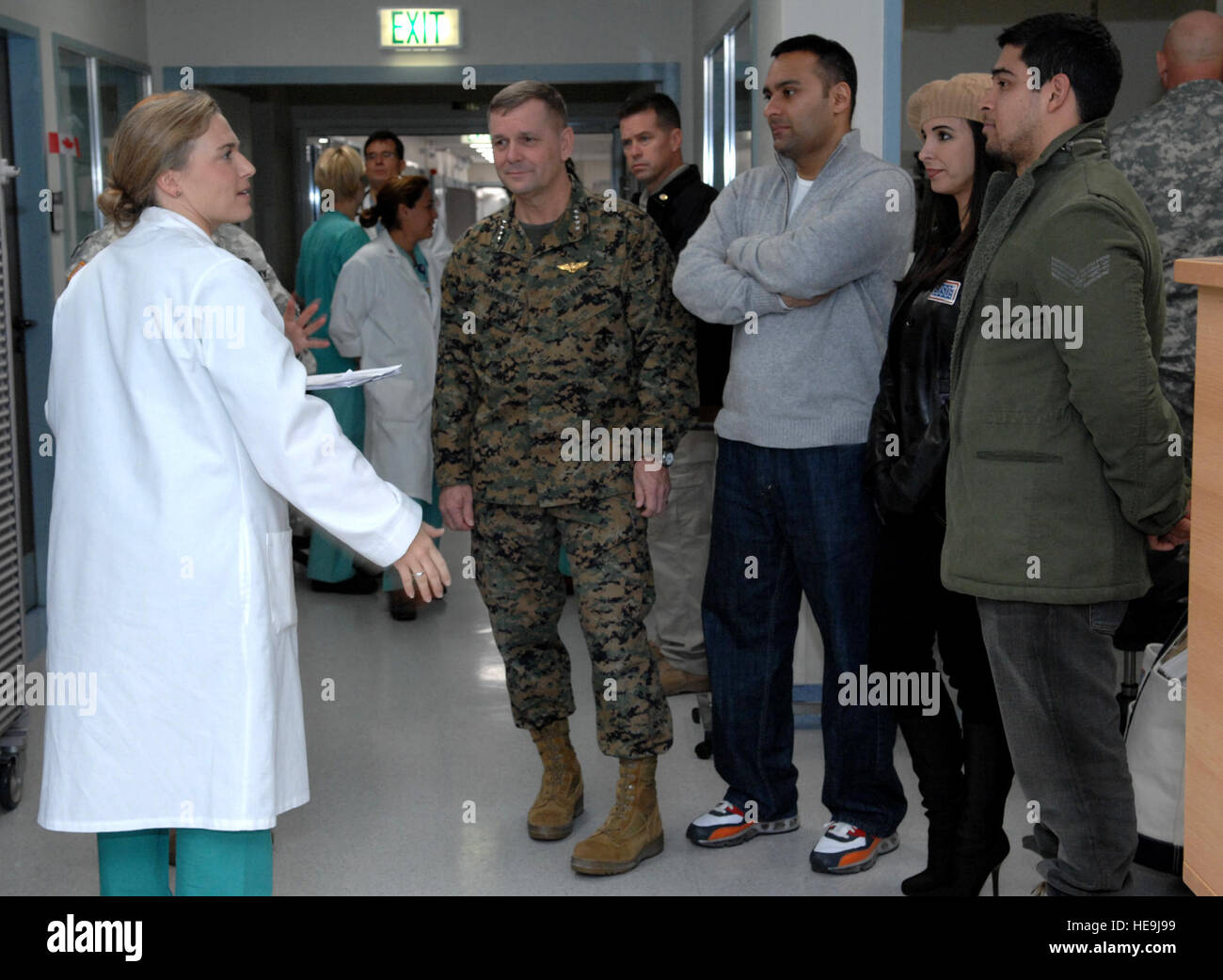 A nurse tells Marine Corps Gen. James E. Cartwright, vice chairman of ...