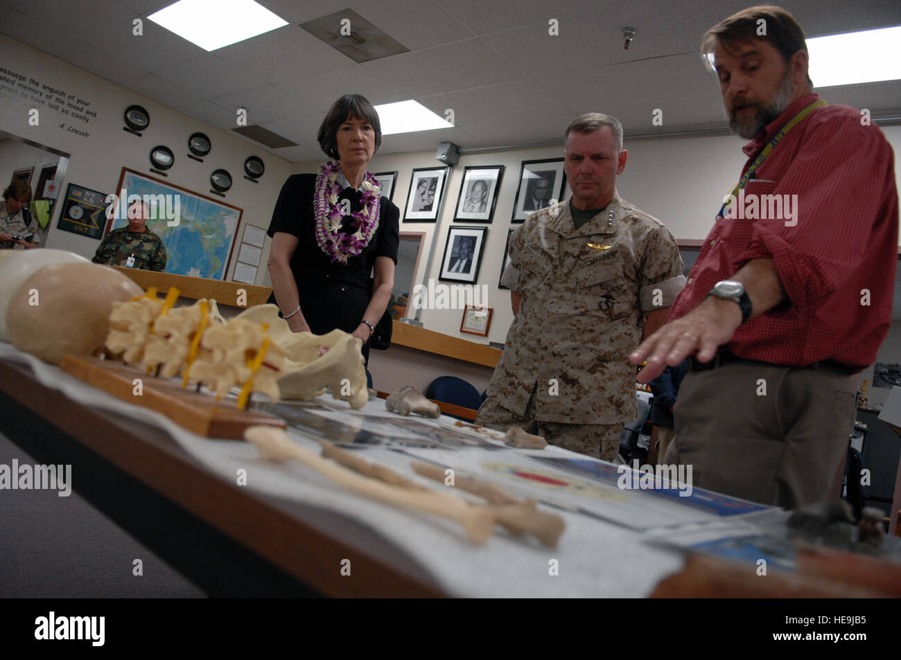 Dr. Tom Holland, scientific director of the Central Identification ...