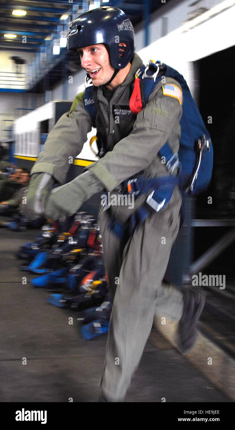 U.S. Air Force Academy Cadet 3rd Class Brett Boudreaux clears the jump ...