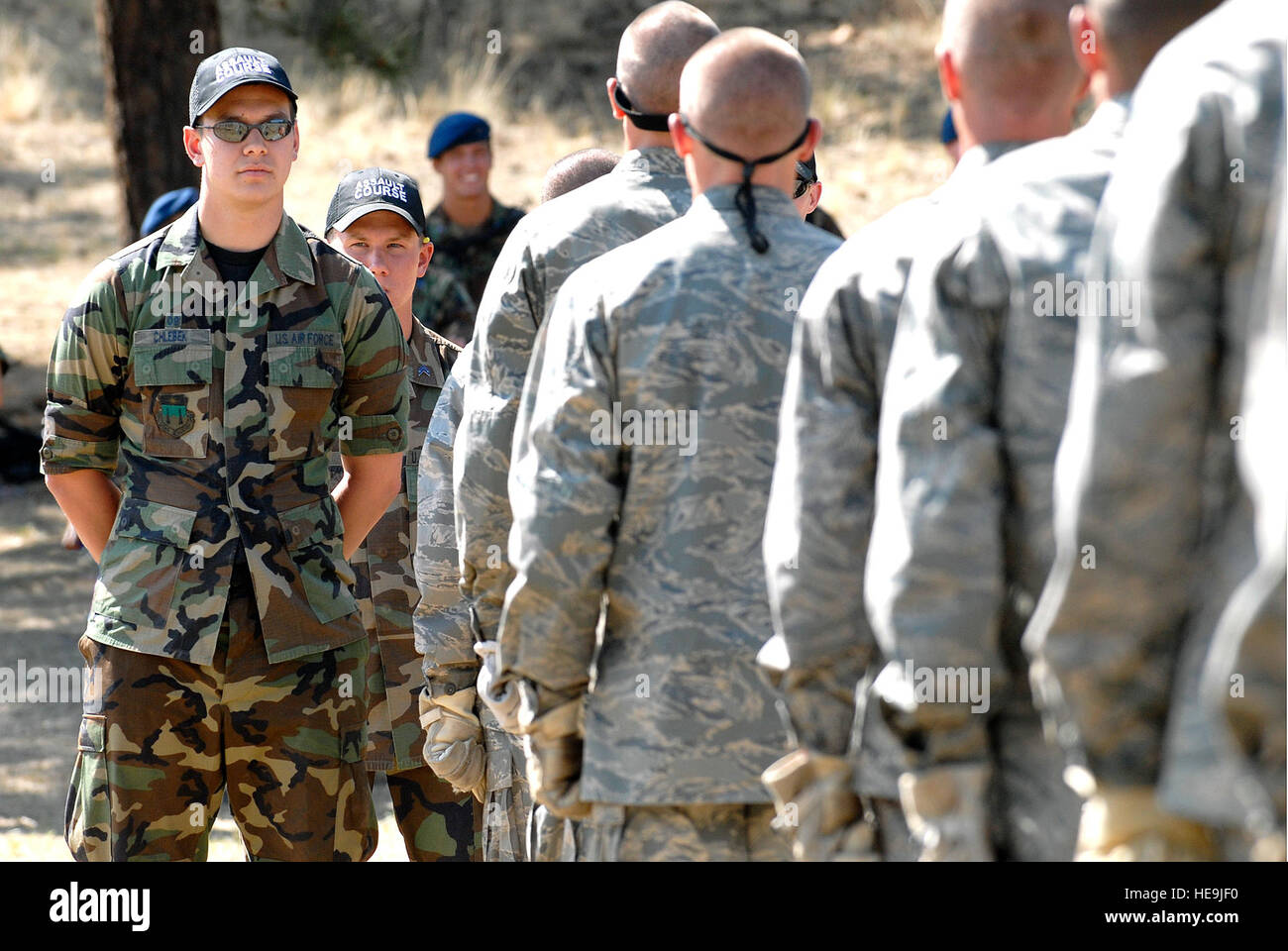 U.S. Air Force Academy Cadet 1st Class Randall Chlebek prepares basic ...